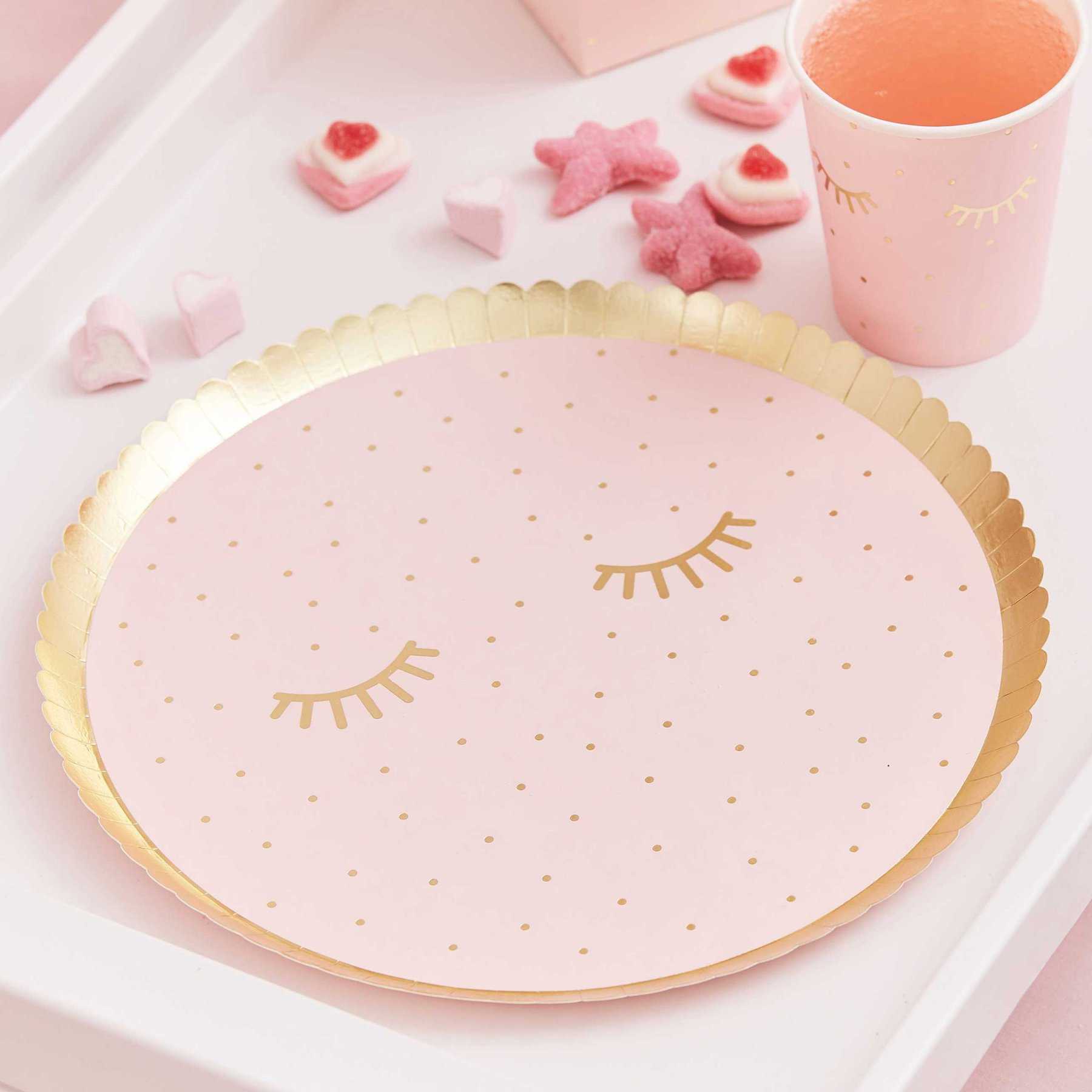 Pink Pamper Party Paper Plates » Muddy Boots Sleepover Parties
